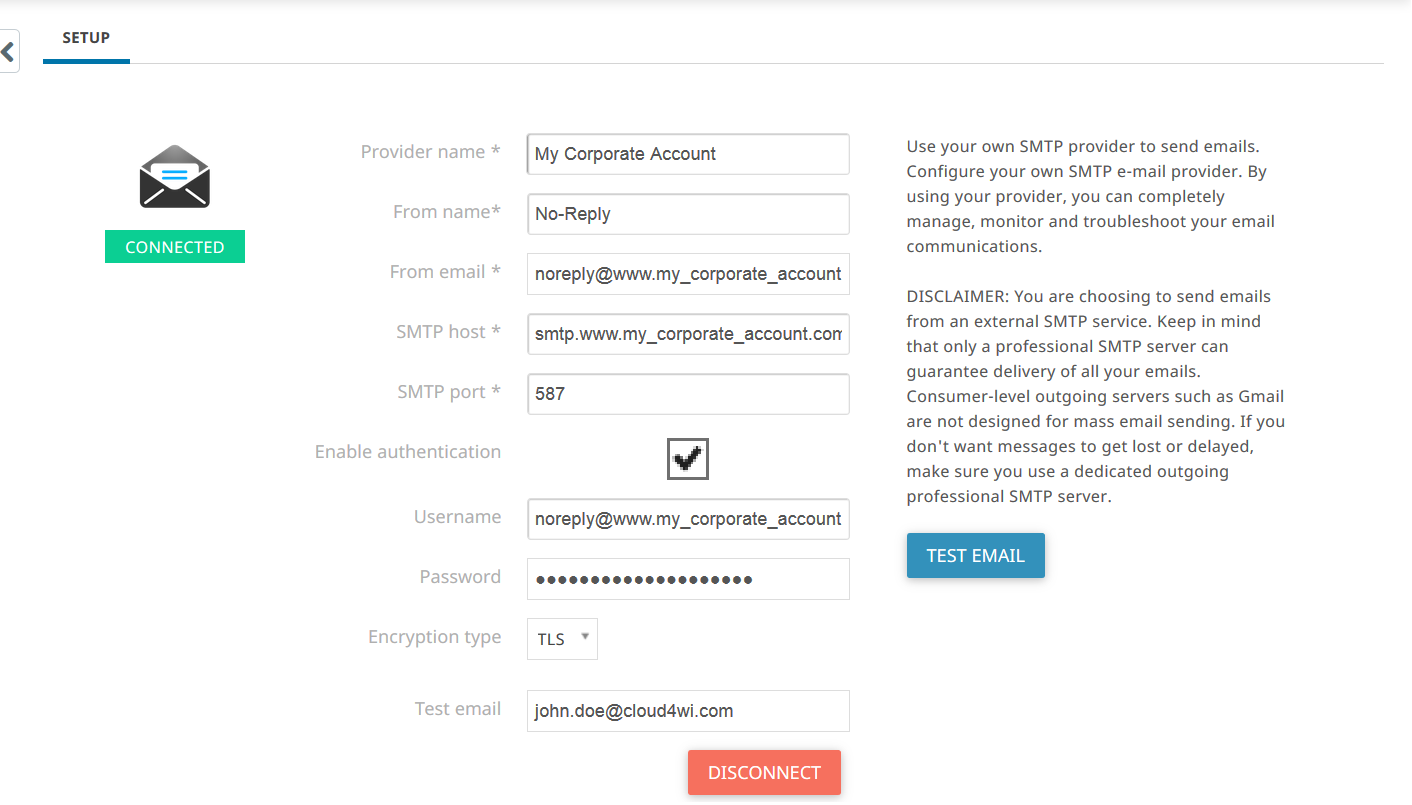 SMTP Connect – Help Center