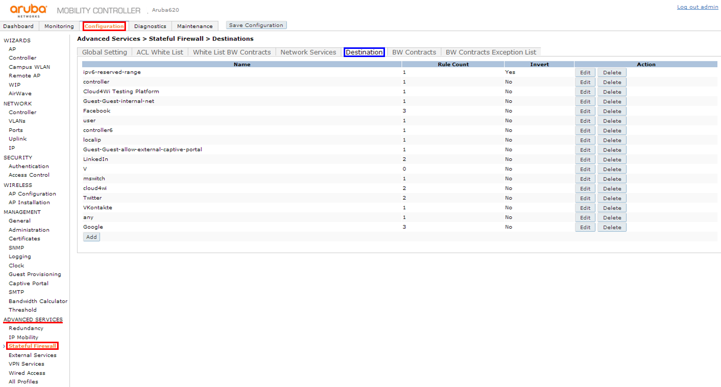 Aruba Networks (HP) - Mobility Controller 6.x – Help Center